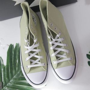 Converse | Shoes | Converse Platform High Top Green White Sneaker ...
